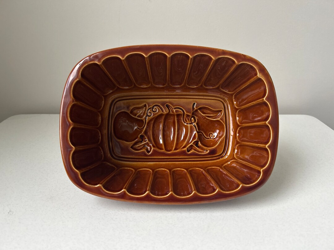 Vintage Ceramic Williams Sonoma Pumpkin Harvest Loaf Pan - Etsy