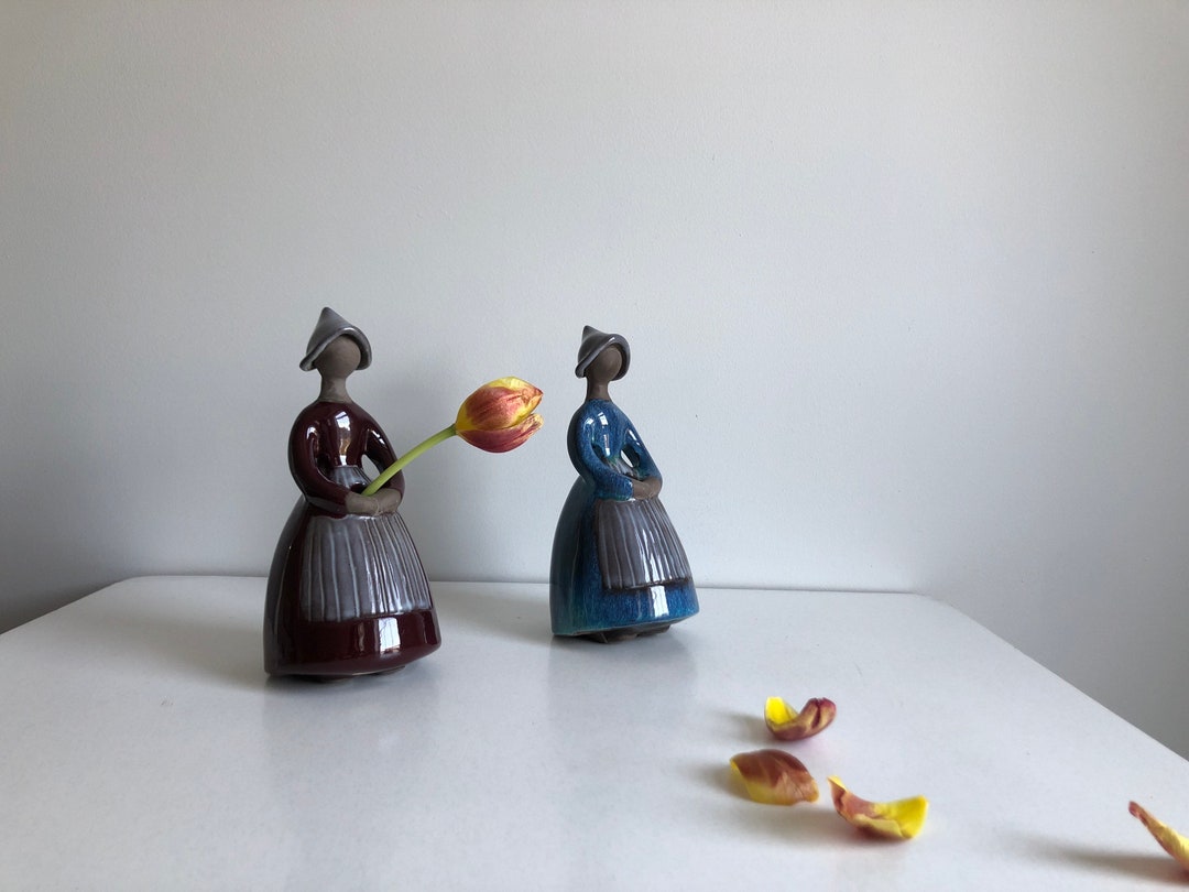 Vintage Elsi Bourelius Single Stem Ceramic Girl Art Statue - Etsy