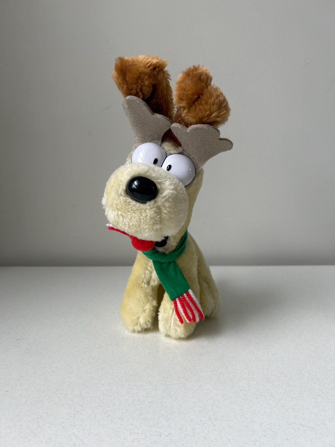 Vintage 1978 1981 Garfield’s Odie Stuffy With Scarf and Antlers - Etsy
