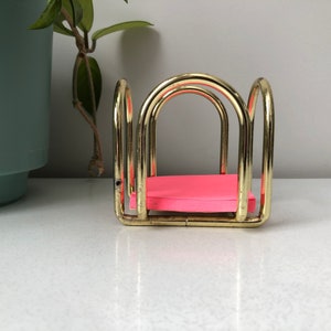 Vintage Brass Plated Art Deco Post It Note Holder Office Decor - Etsy