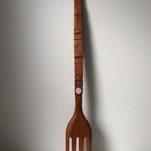 Vintage Extra Large Wooden Fork Kitchen Wall Decor - Etsy