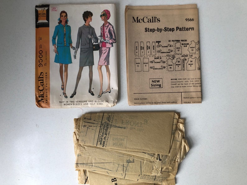 Vintage Mccalls 9566 Sewing Pattern Womens Size 10.5 - Etsy