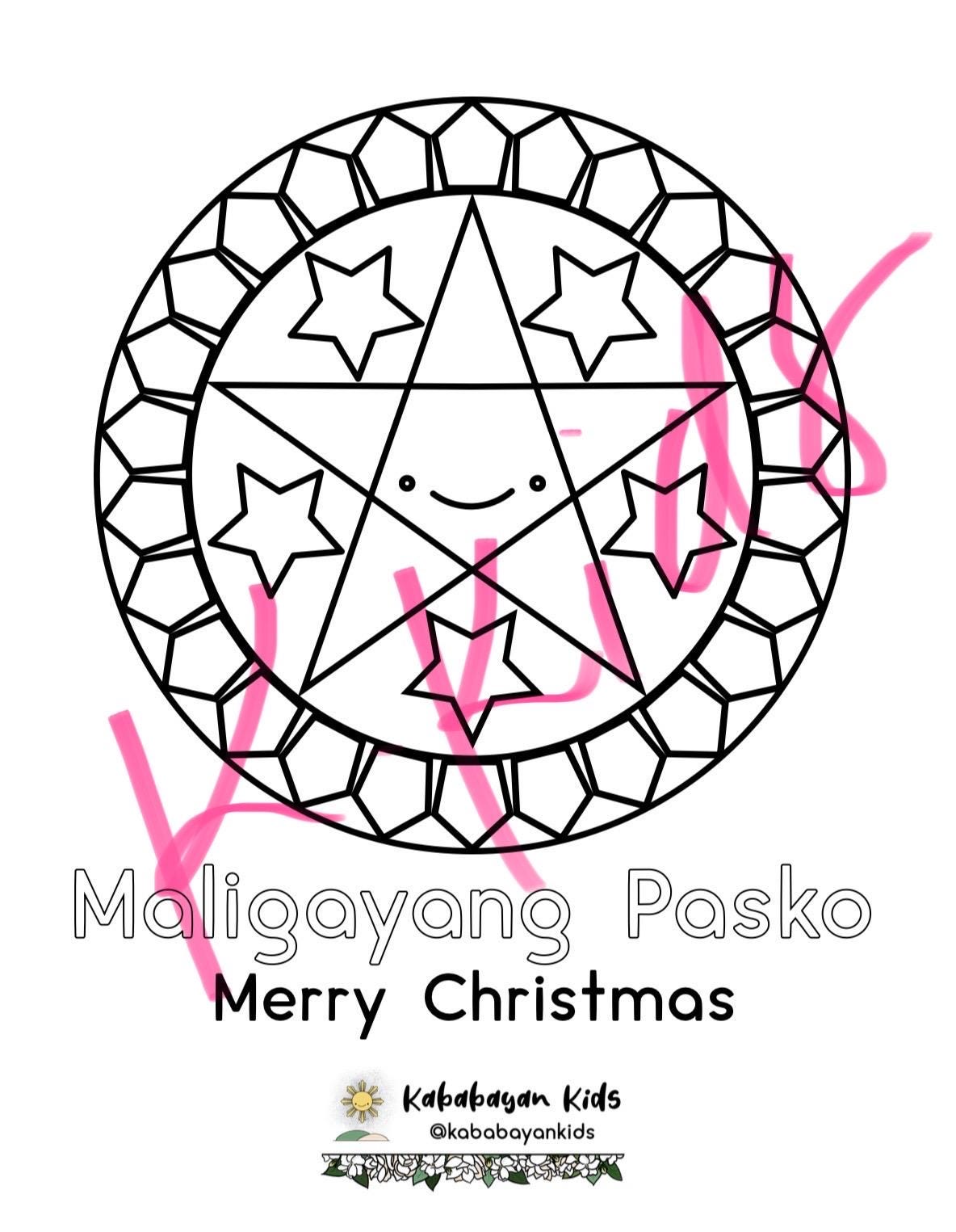 Holiday / Pasko Filipino Coloring Sheets - Etsy
