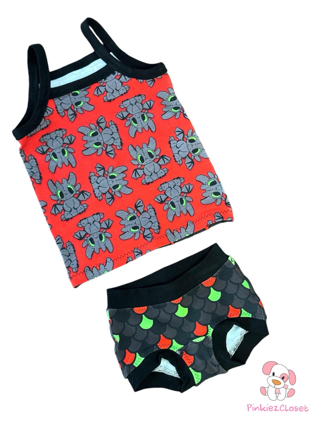 Toothless, Dragon, HTTYD, Size 4, Cami Set, Tank Top, Underwear, Boy ...