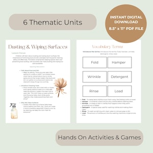 Home Skills Unit for Kids: Tidy, Clean, and Organize | Printable 6-unit ...