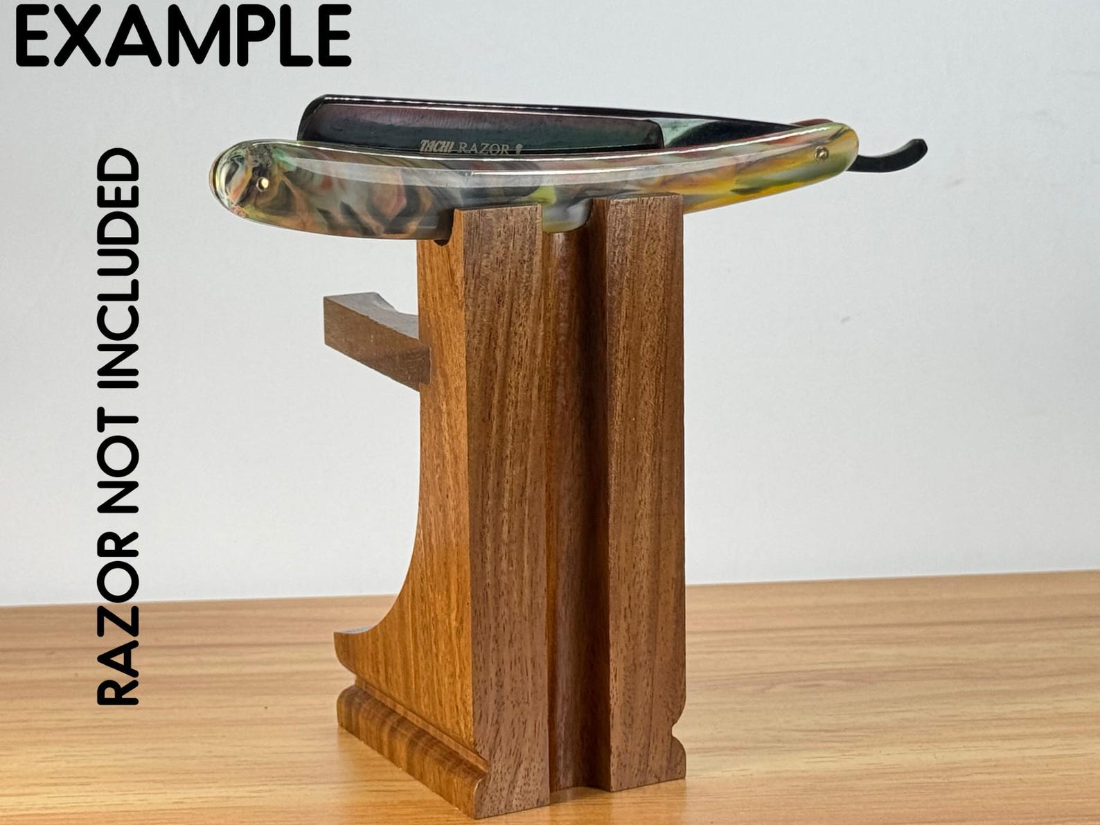 Customized Handmade Wood Shaving Kit for Men Brush and Razor Display ...