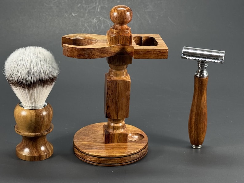 Personalized Shaving Gift Idea for Men Wood Shave Set Wet Shave Kit ...
