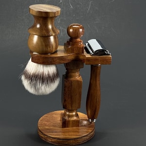 Personalized Shaving Gift Idea for Men Wood Shave Set Wet Shave Kit ...