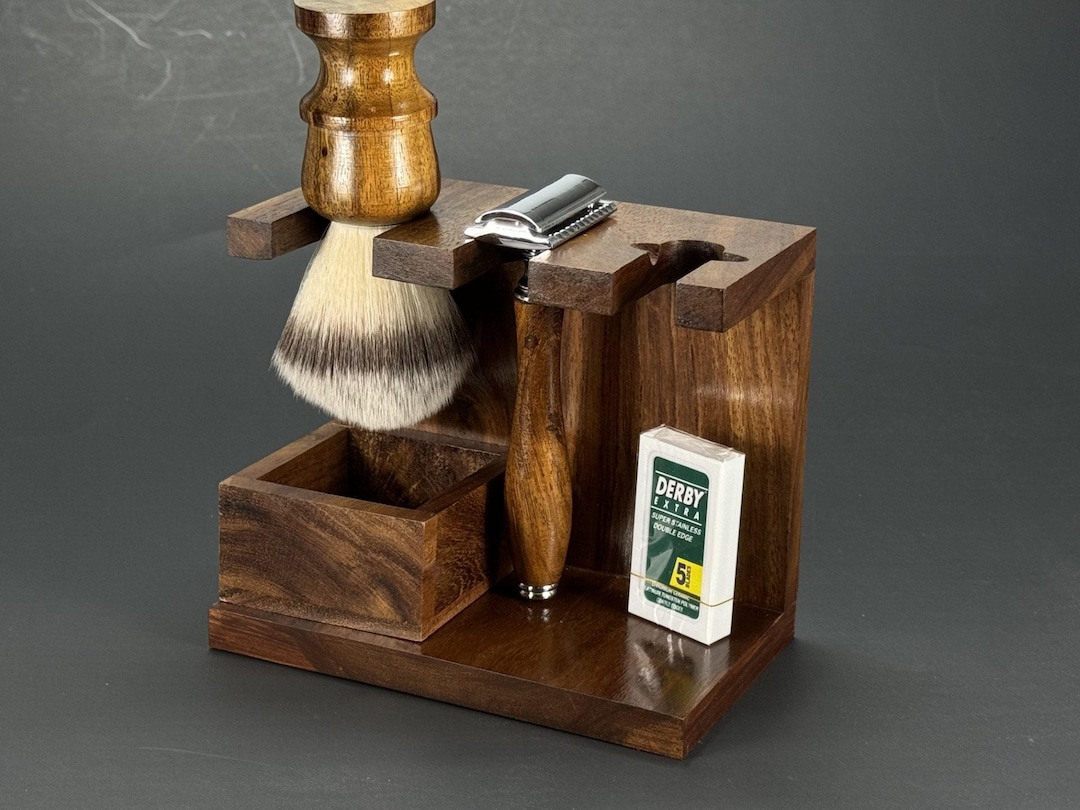 Holidays Man Gift Set 4PC Wood Shave Set Double Edge Classic Safety ...