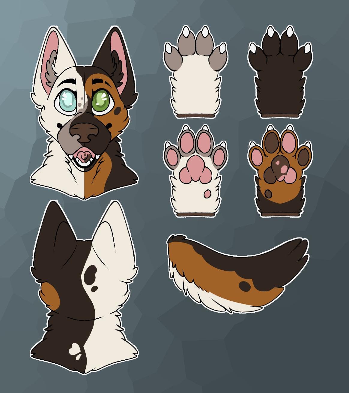 Fursuit Dog German Shepherd Mini Partial Preclaim (READ DESCRIPTION) - Etsy
