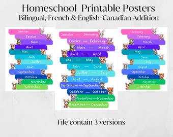 Printable Bilingual French-english Educational Posters | Homeschool ...