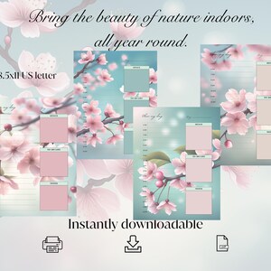 Cherry Blossom Printable Daily Planner PDF Digital Download Perfect for ...
