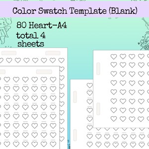 Swatch Charts, Printable Swatch, Color Palette Sheet,digital Swatch ...