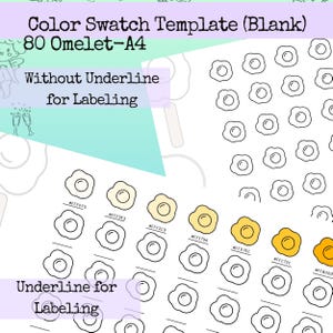 Printable Swatch,color Palette Sheet,digital Swatch Care,color ...