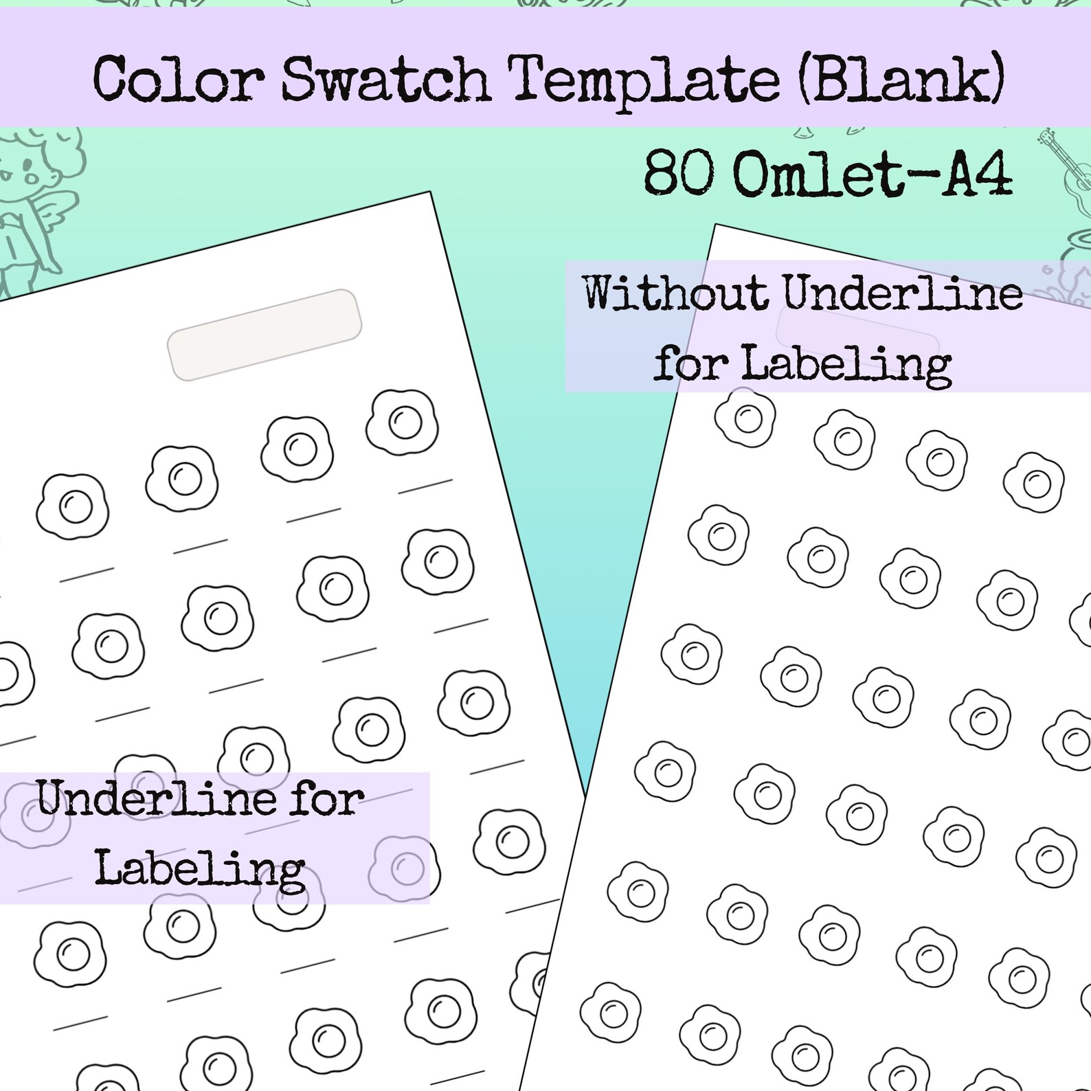 Printable Swatch,color Palette Sheet,digital Swatch Care,color ...