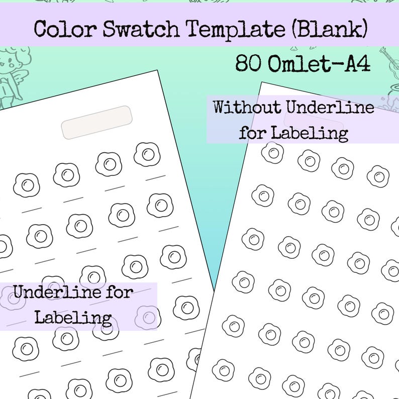 Printable Swatch,color Palette Sheet,digital Swatch Care,color ...
