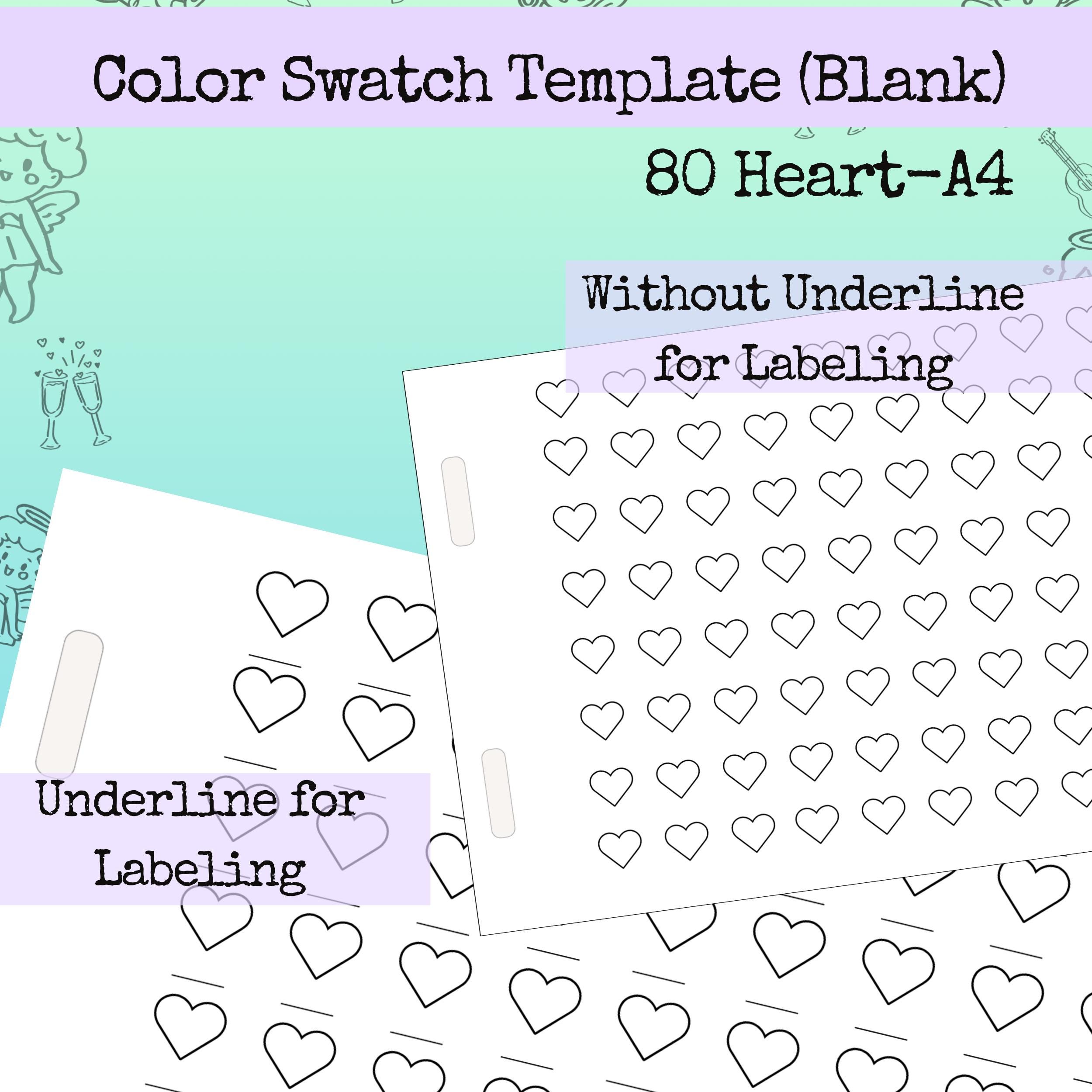 Swatch Charts, Printable Swatch, Color Palette Sheet,digital Swatch ...