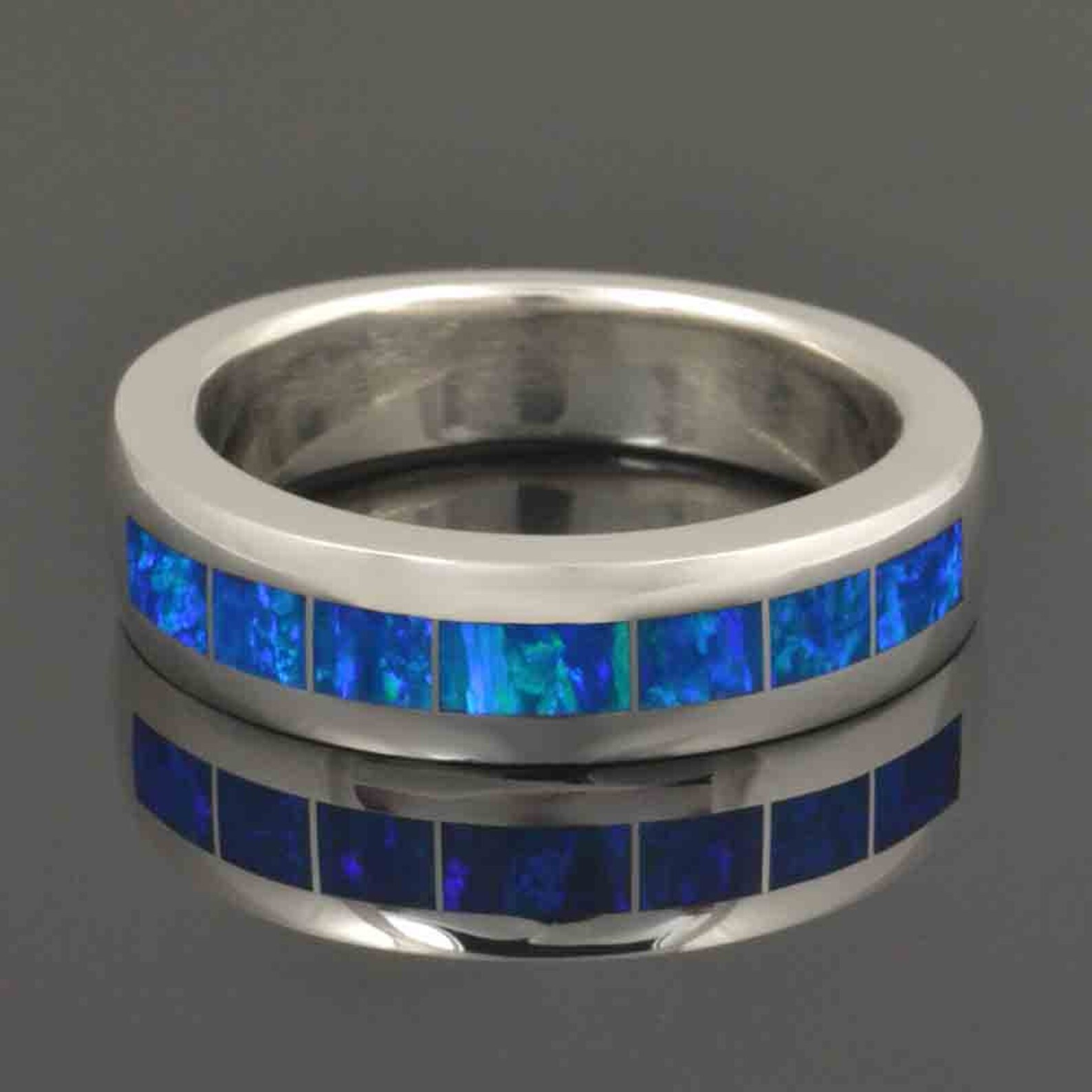 Lab Opal Ring in Sterling Silver by Hileman Lab Created Opal - Etsy