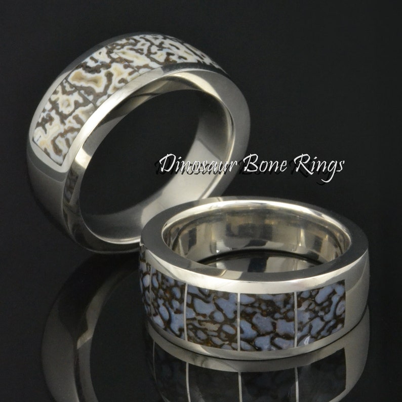 Dinosaur Bone Ring in Stainless Steel or Dinosaur Bone Wedding | Etsy