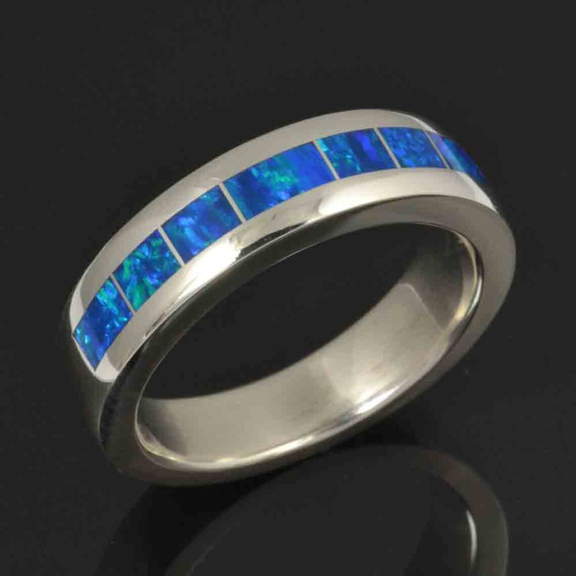 Lab Opal Ring in Sterling Silver by Hileman Lab Created Opal - Etsy