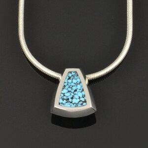 Spiderweb Turquoise Pendant- Sterling Silver Turquoise Pendant- Kingman ...