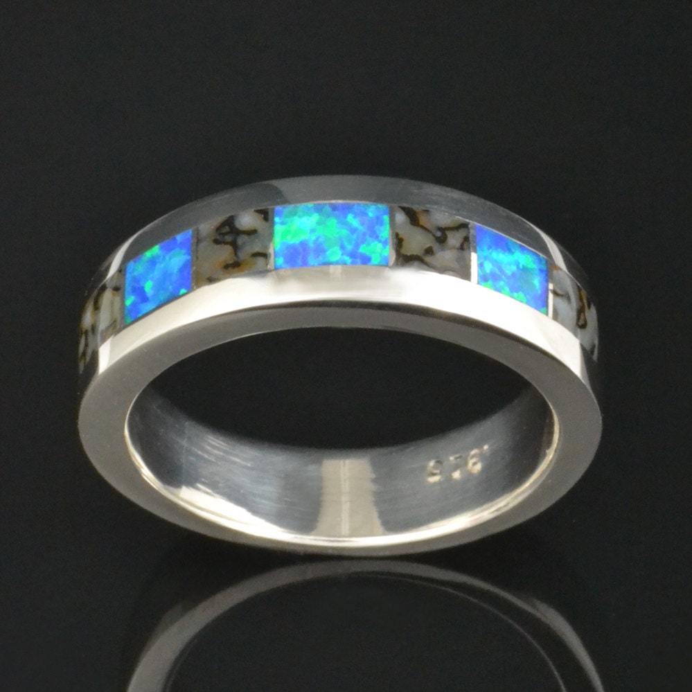 Dinosaur Bone Ring With Lab Created Opal by Hileman | Etsy