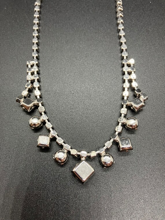 Vintage Leo Glass Sparkling Rhinestone Necklace - Gem