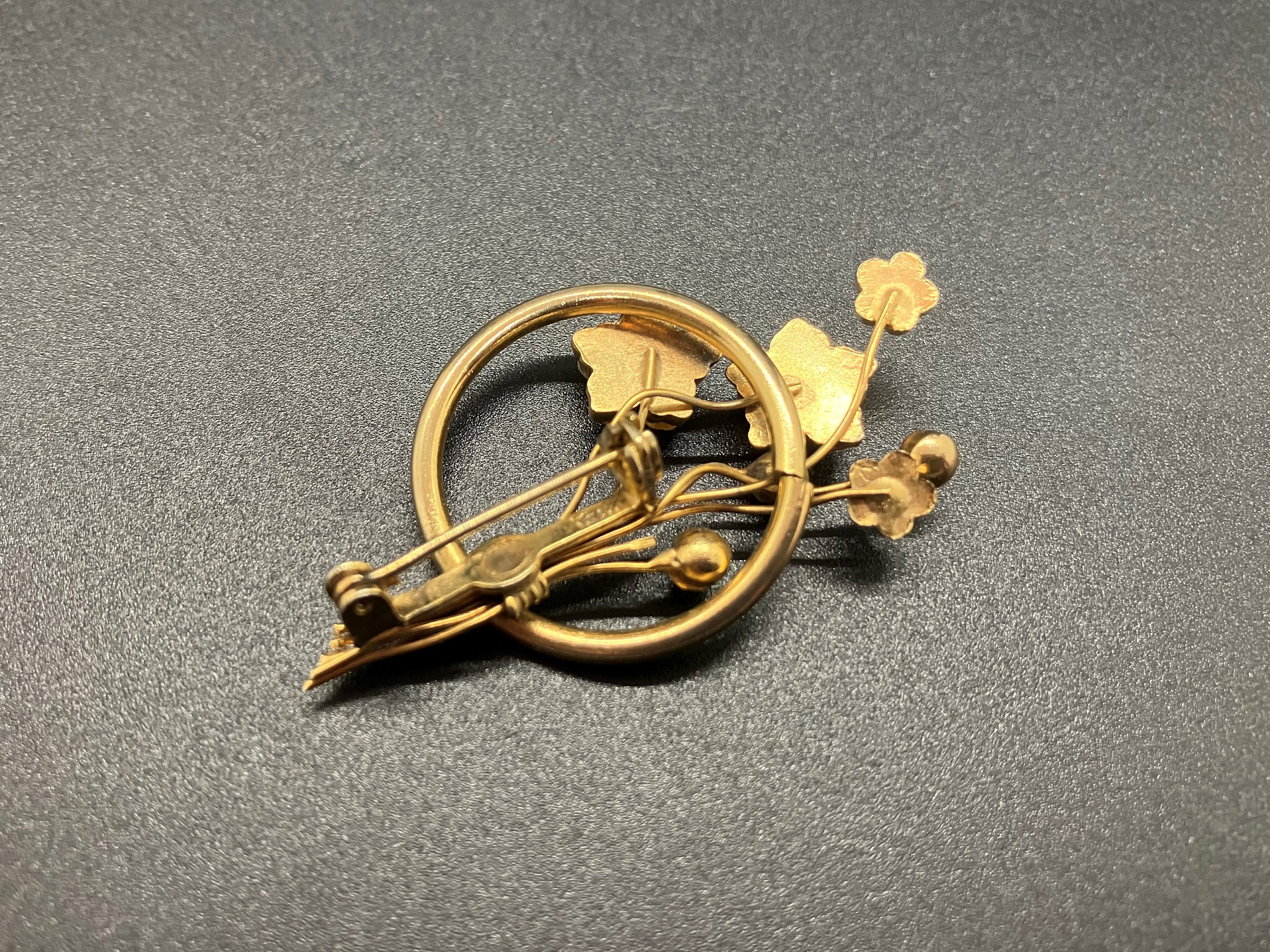 Vintage Signed Karu Intricate Floral Brooch - Etsy