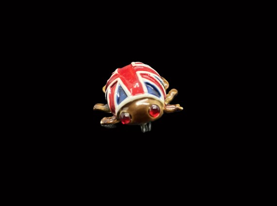Vintage Rare HAR British Union Jack Beetle Brooch - Gem