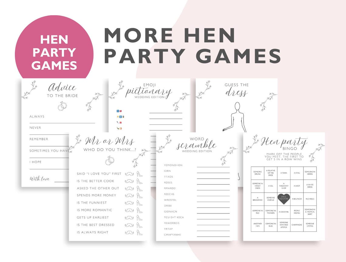 Guess the Dress – Hen Do Trivia Game, Hen Do Game, Hen Party Game ...