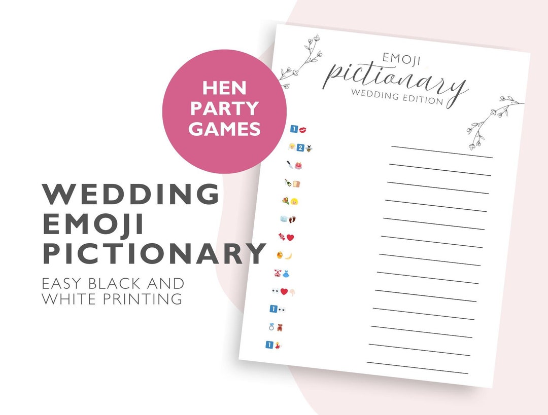 Hen Party Emoji Game Wedding Edition – Hen Do Game, Hen Do, Hen Party ...