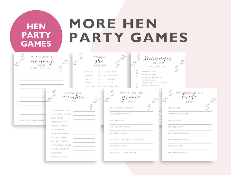Scavenger Hunt Hen Do Scavenger Hunt, Hen Do, Hen Party Game, Bridal ...