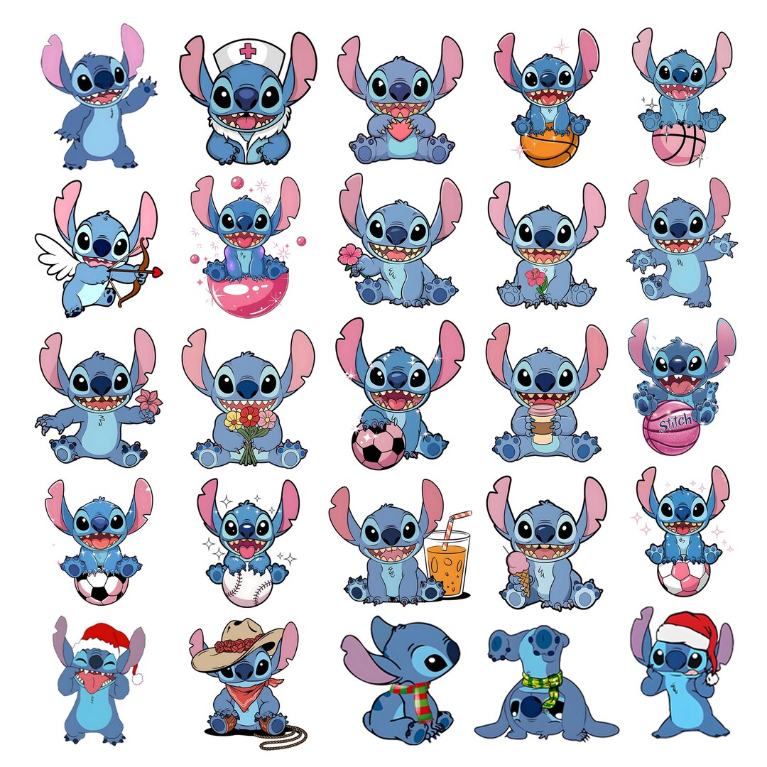 Bundle Stitch Clipart Images, Cute Stitch Bundle Png, Cute Stitch ...