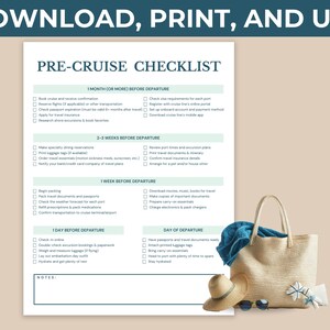 Pre-cruise Checklist, Cruise Essentials, Cruise Packing Checklist ...
