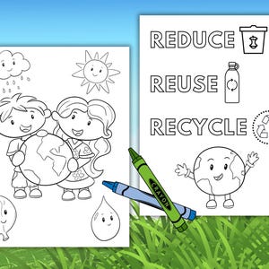 Earth Day Coloring Pages for Kids, Printable Earth Day Coloring Sheets ...