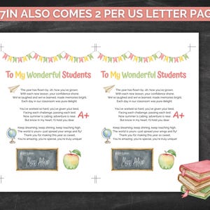 Editable End of School Year Poem, End of Year Gift for Students, Gift ...