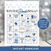 Printable Winter Book Bingo | Winter Book Tracker | Book Club Game ...