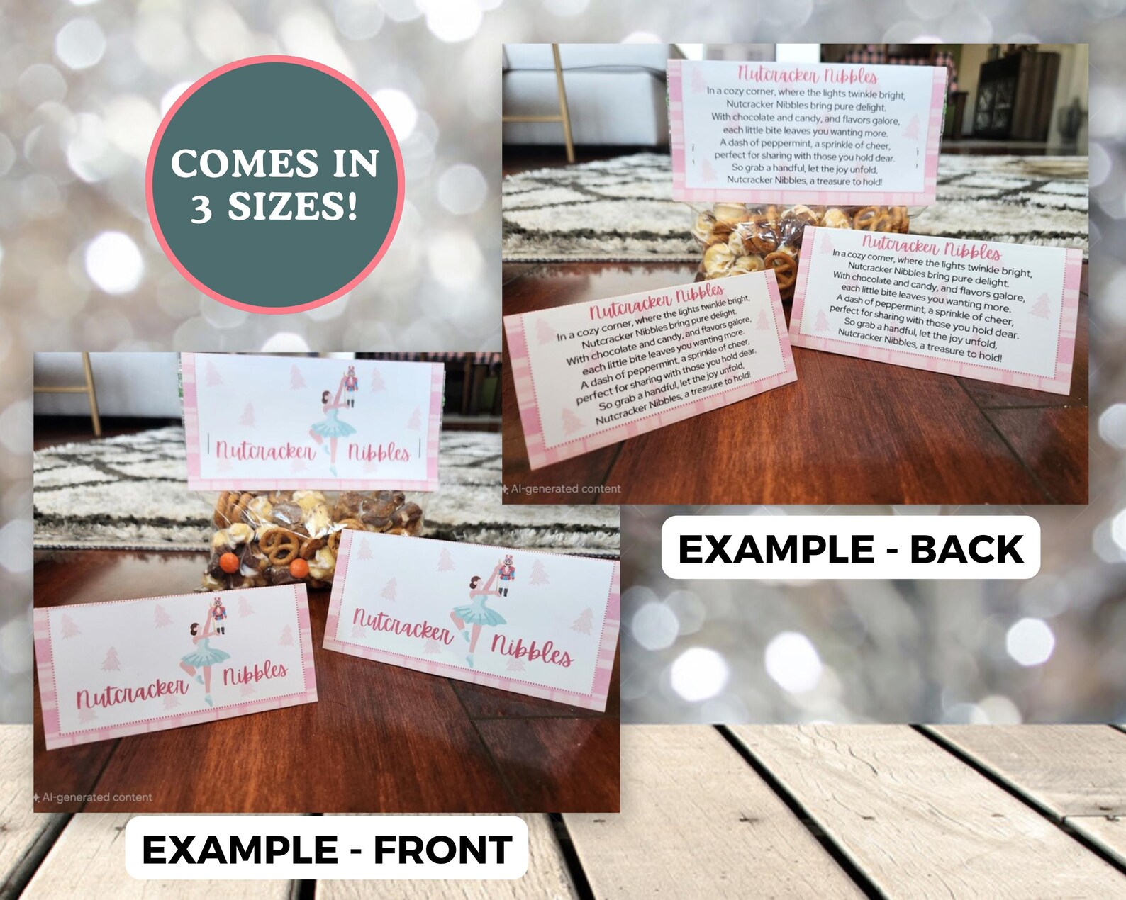 Nutcracker Nibbles Printable Treat Bag Topper | Holiday Treat Bag ...