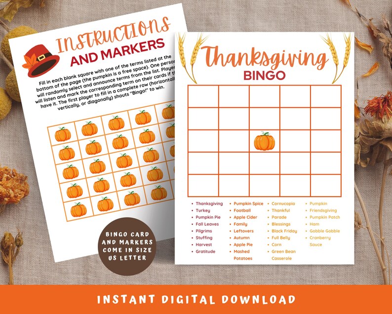 Thanksgiving Bingo: Gobble and Win! | Printable Thanksgiving Bingo and ...