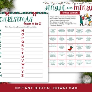 Printable Office Christmas Game Bundle | Christmas Employee Games ...