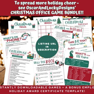 Printable Office Christmas Scavenger Hunt | Indoor Christmas Scavenger ...