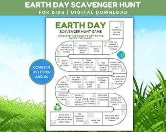 Earth Day Scavenger Hunt, Earth Day Activity, Earth Day Party Games ...