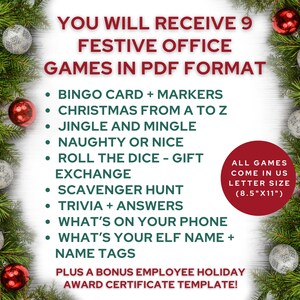 Printable Office Christmas Game Bundle | Christmas Employee Games ...