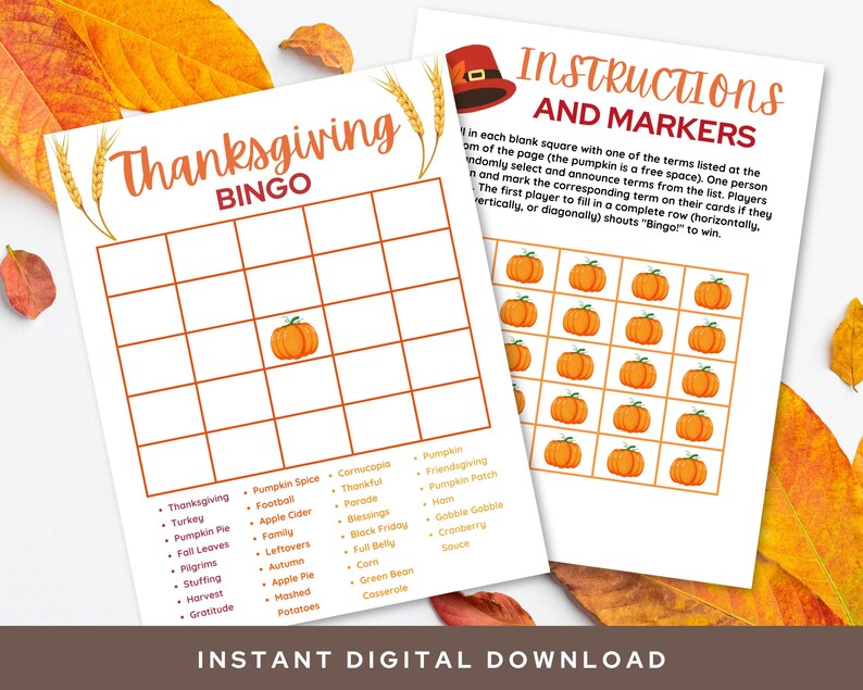 Thanksgiving Printable Game Bundle Thanksgiving Game Night for Family ...
