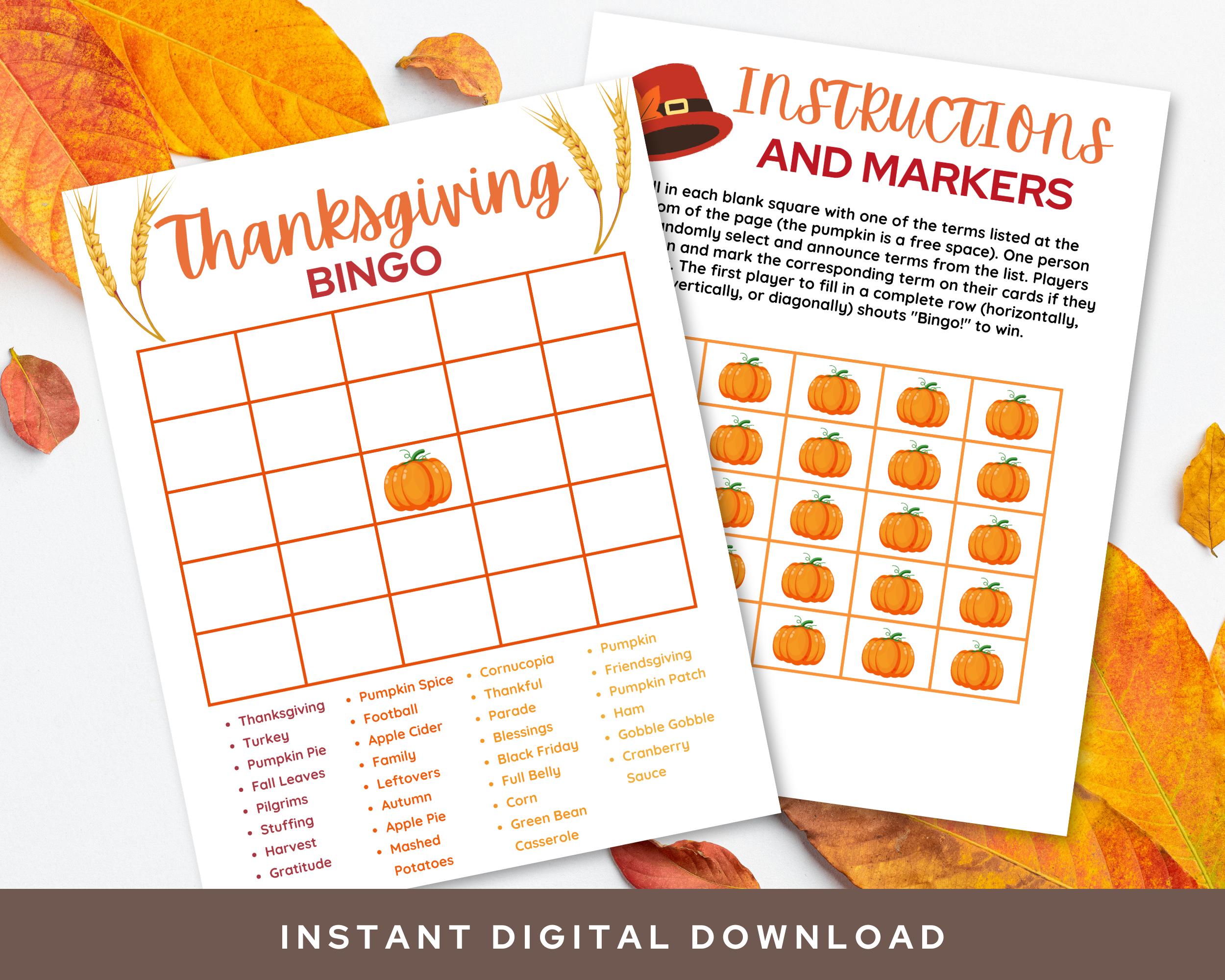 Thanksgiving Printable Game Bundle | Thanksgiving Game Night for Family ...