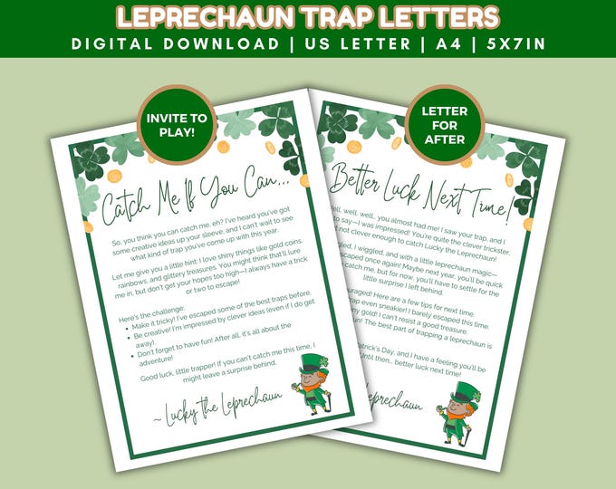 Leprechaun Trap Printable Certificate Leprechaun Gift St Patricks Day ...