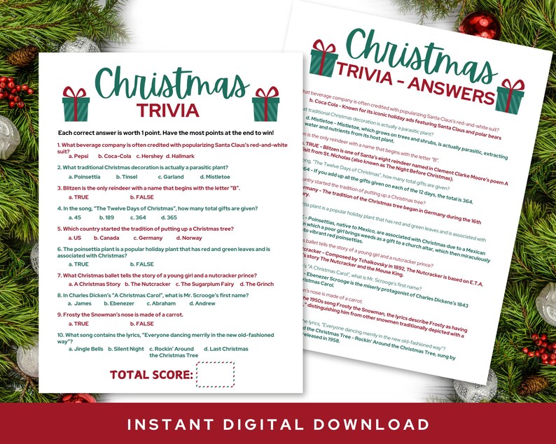 Printable Office Christmas Game Bundle | Christmas Employee Games ...