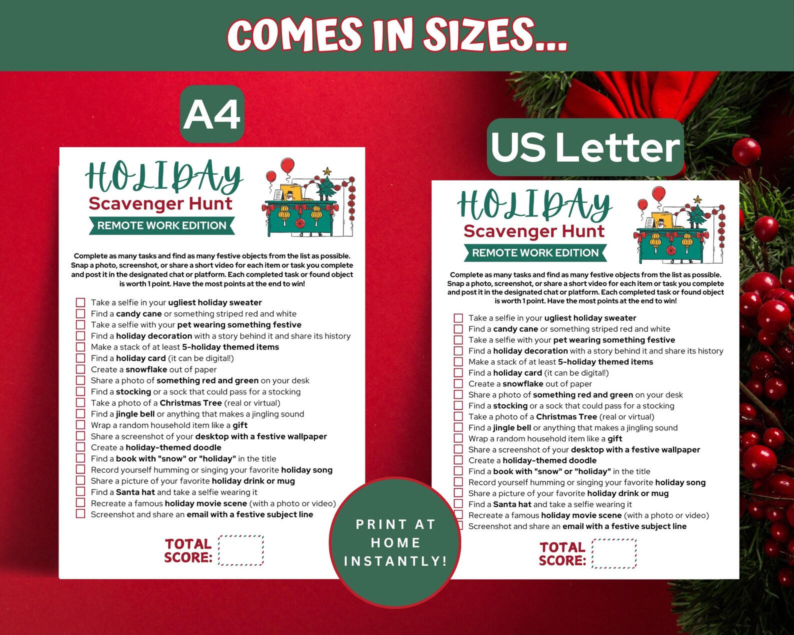 Holiday Scavenger Hunt - Remote Work Edition | Holiday Scavenger Hunt ...