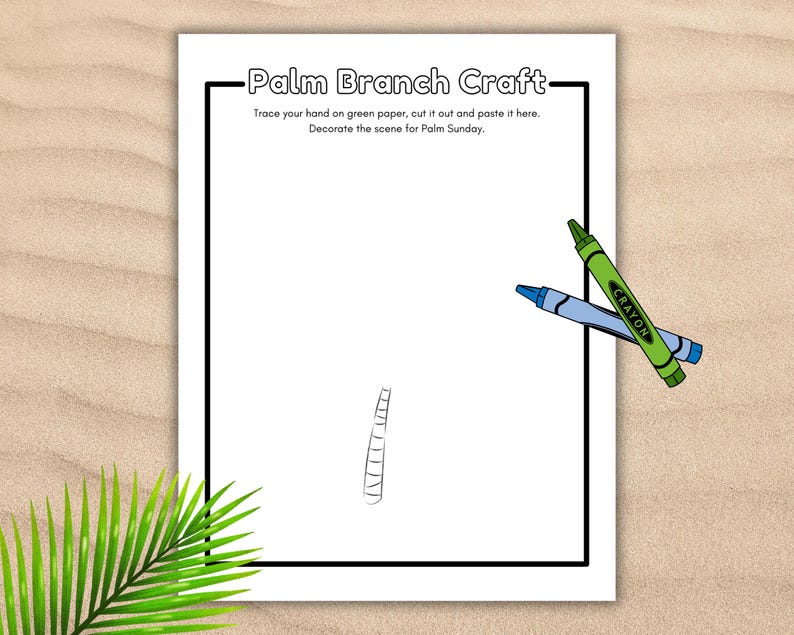 Holy Week Activities for Kids, Printable Holy Week Activities, Sunday ...