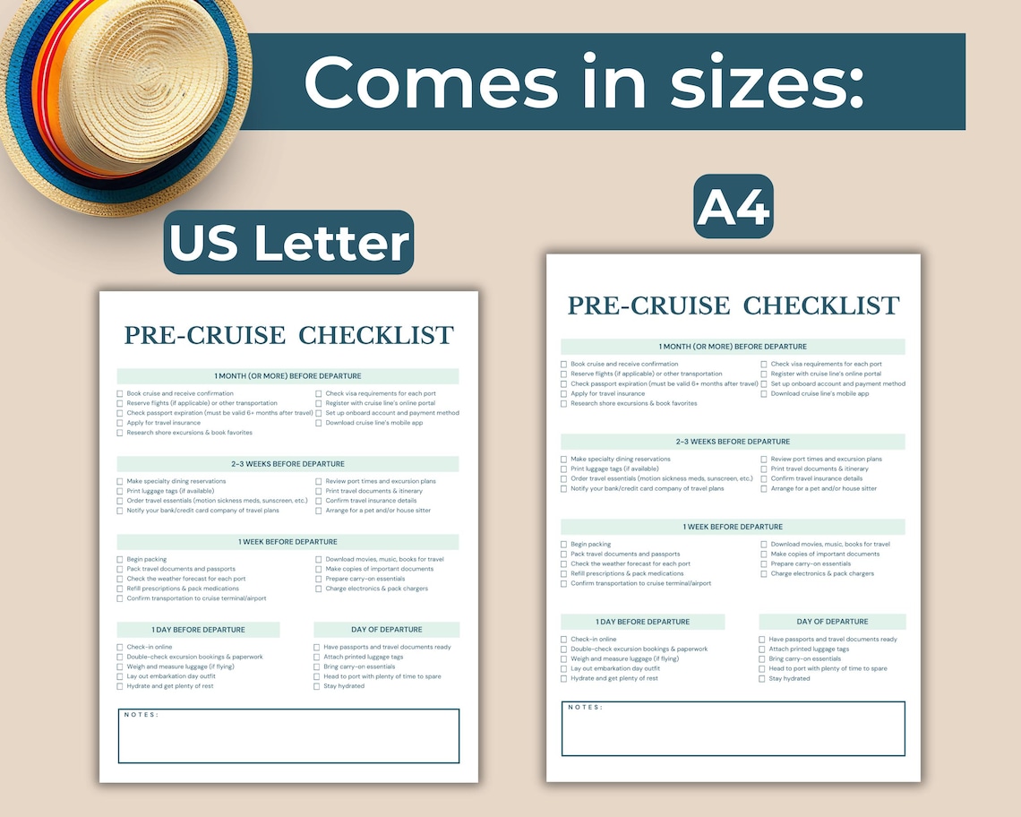 Pre-cruise Checklist, Cruise Essentials, Cruise Packing Checklist ...